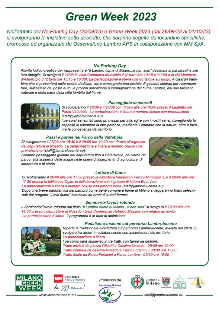 L'Osservatorio Lambro per la Green Week 2023 - Z3xmi